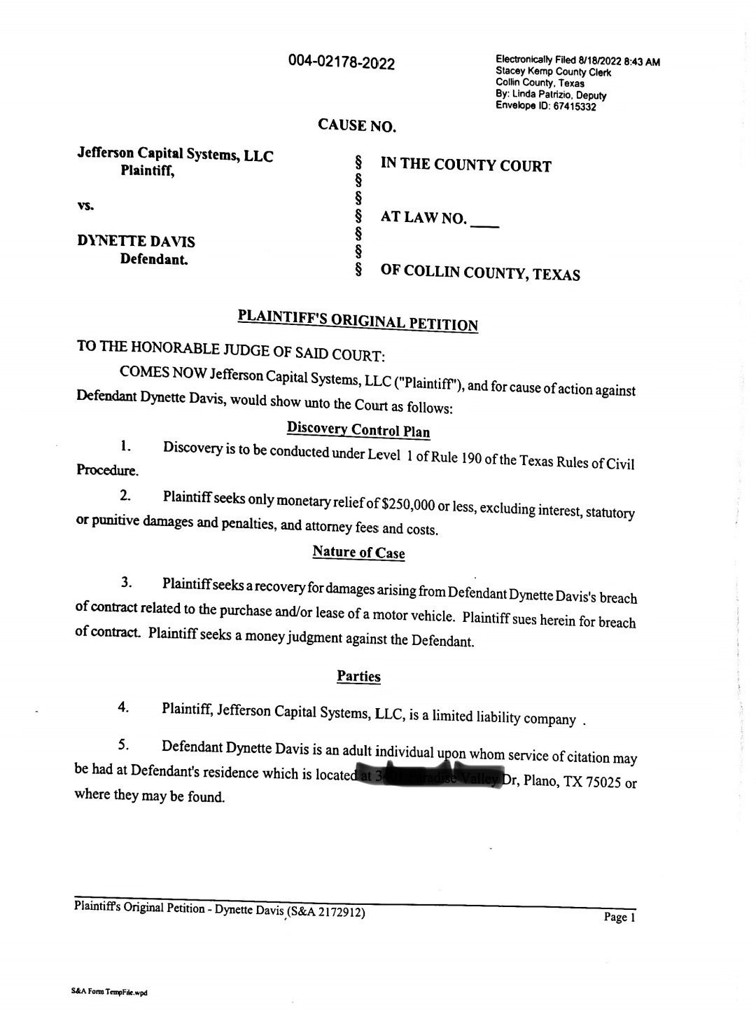 The Financial Hot Mess Express of Dynette Davis | Frisco Chronicles